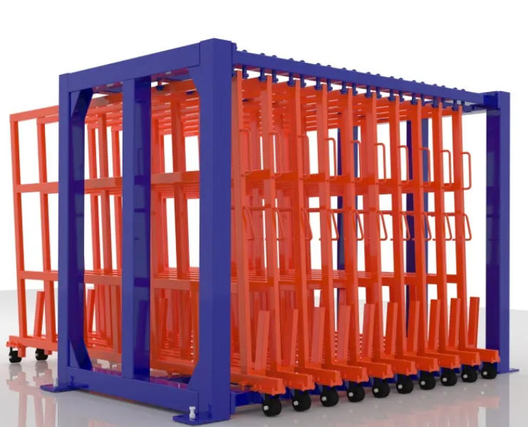 High-Capacity Vertical Roll Out Racks for Organized Sheet Metal & Plate ...